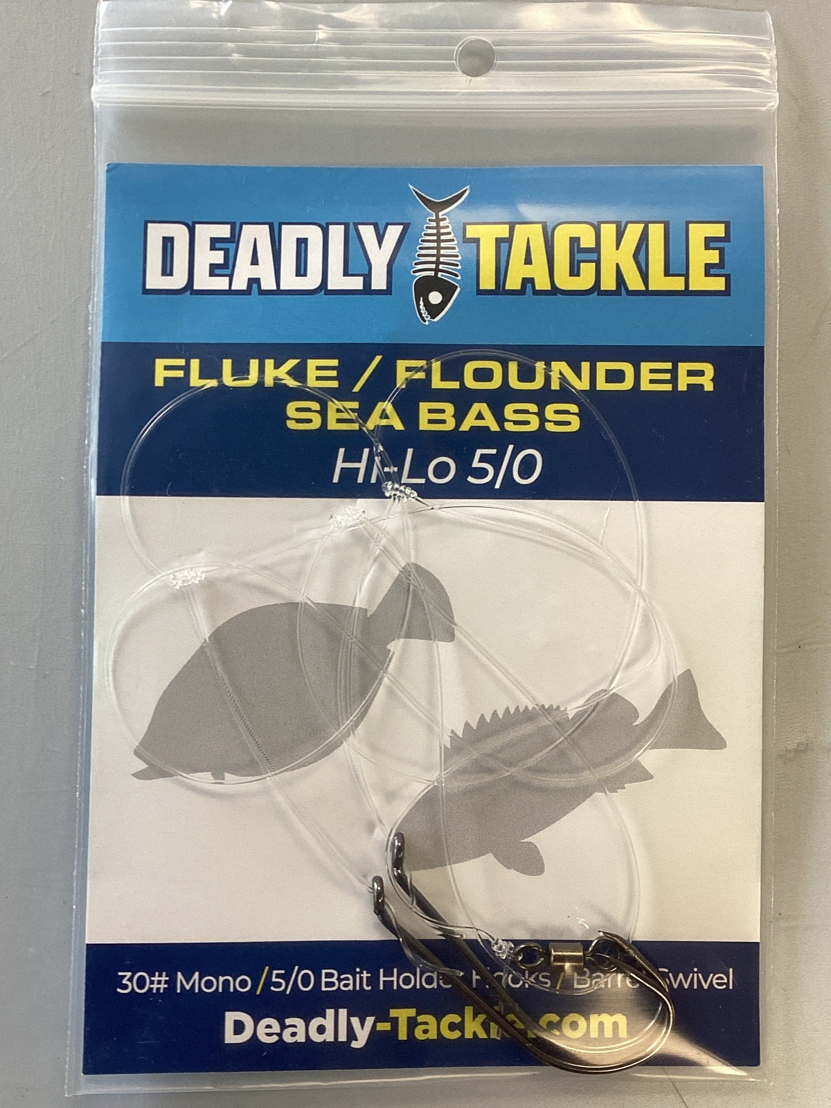 Deadly Tackle Fluke/Flounder/Seabass Hi-Lo Rig with 5/0 Hook — Kohr ...