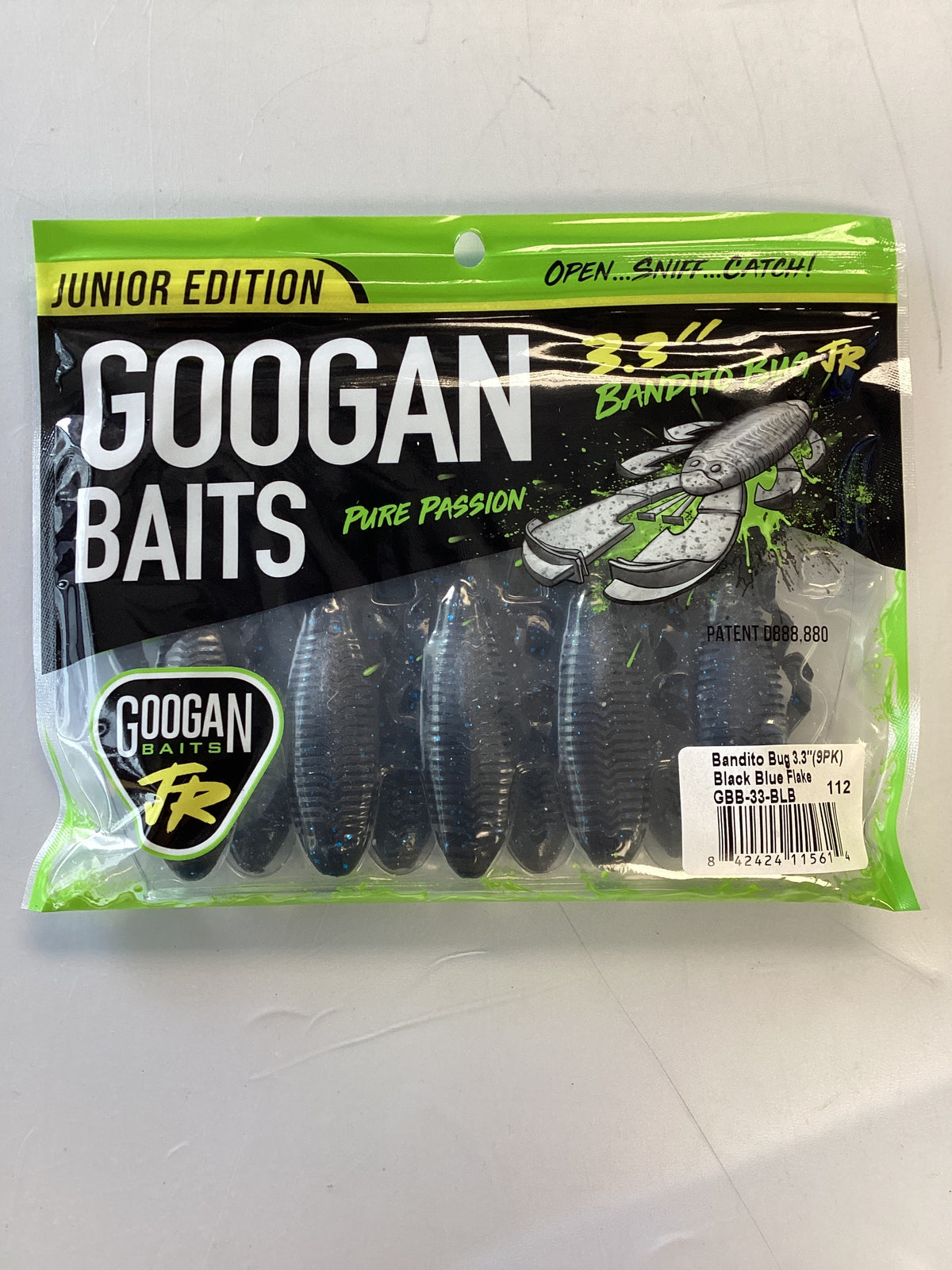 Googan 3.3", Black Blue Flake — Kohr Crabbing Supplies