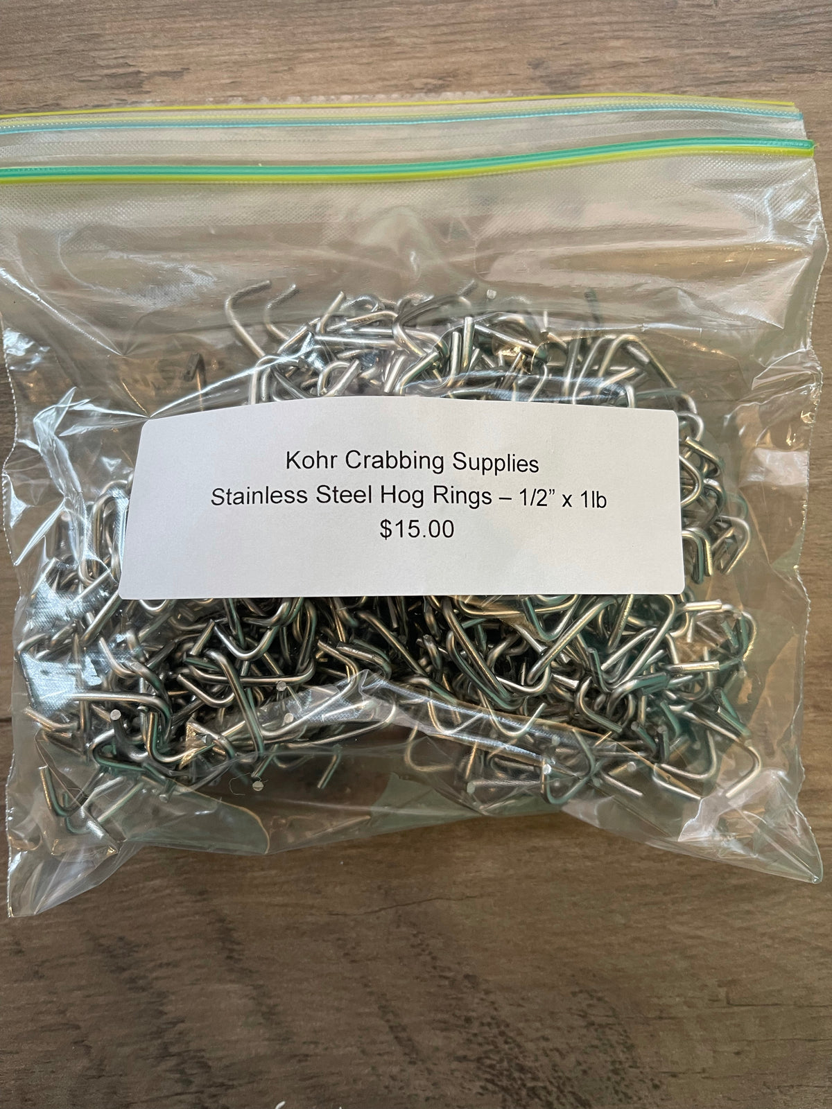 3/4” SS Hog Rings (1lb) — Kohr Crabbing Supplies